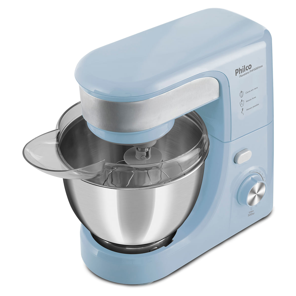 Batedeira Planetária Philco PHP500 Turbo Inox Blue 700W - Outlet - Loja ...