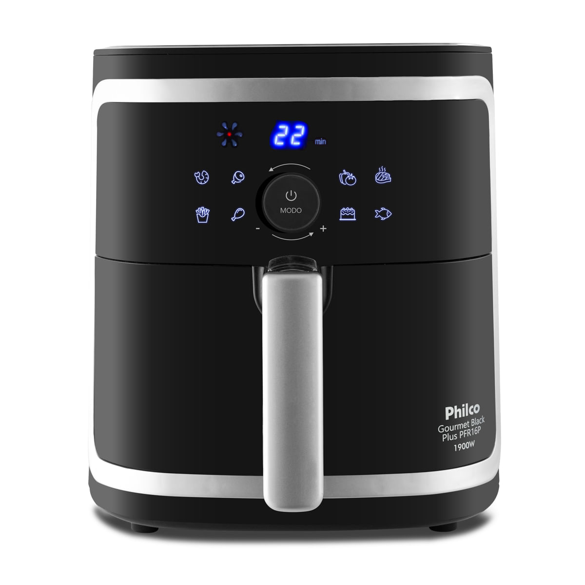 Fritadeira Air Fryer Philco PFR16P Gourmet Black Plus 1900W - Loja ...
