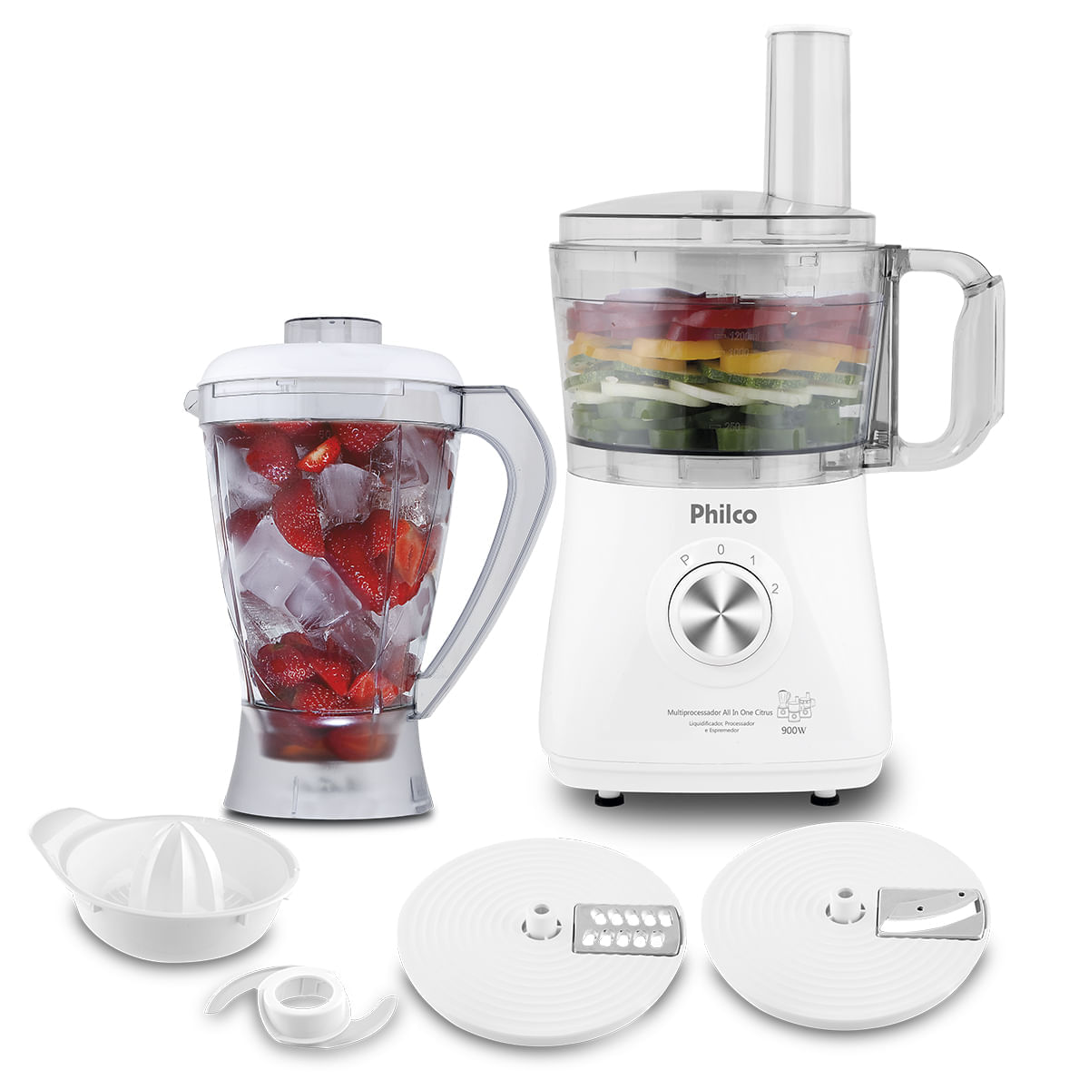 Multiprocessador Philco All In One Branco Citrus 800W - Outlet - Loja ...