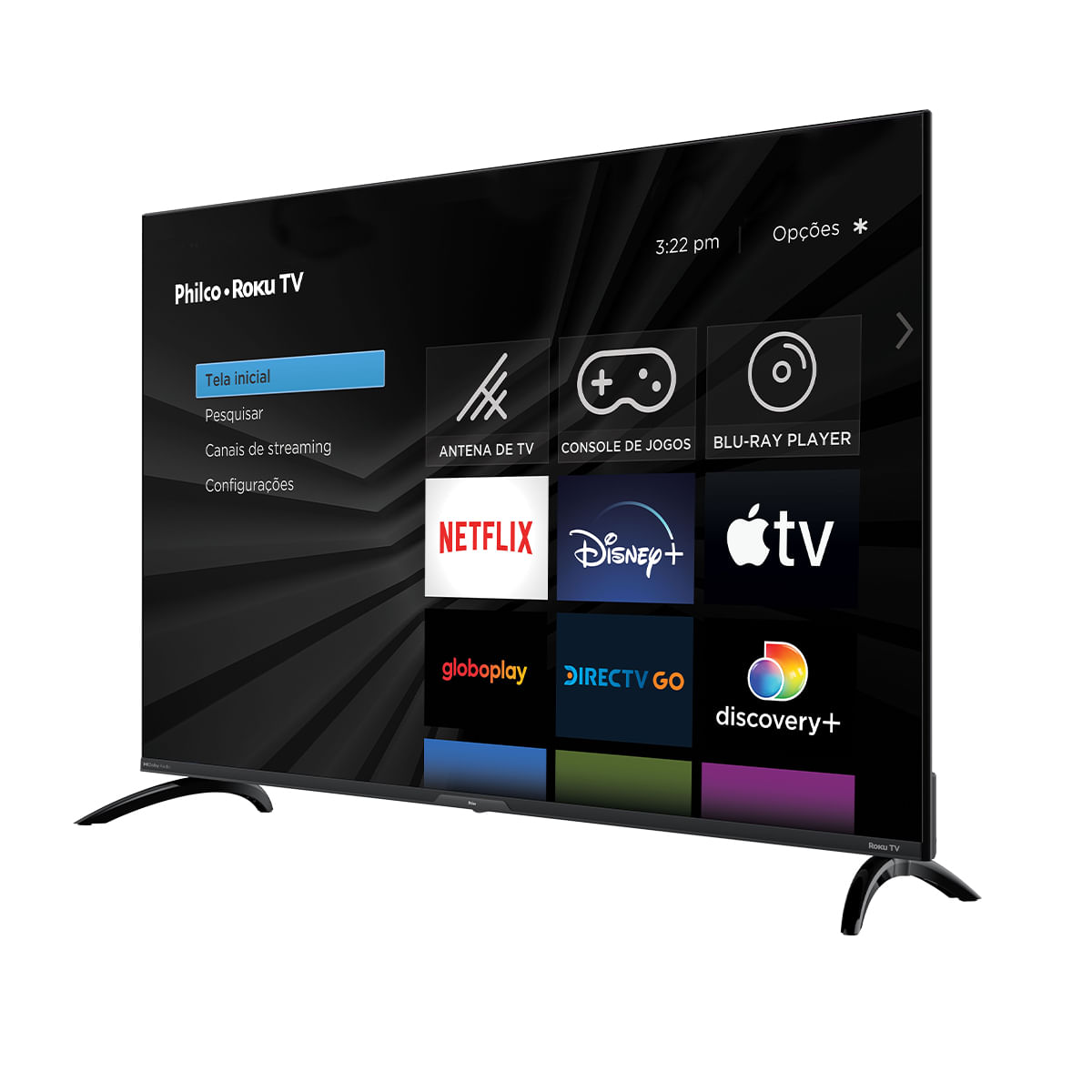Smart TV 50" Philco LED 4K Roku Dolby Audio PTV50G7ER2CPBL - Eletroclub