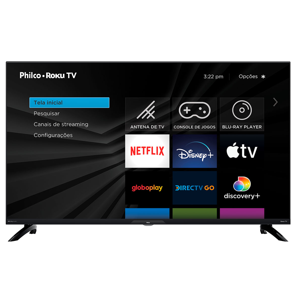 Smart TV 40” Philco Led PTV40G7ER2CPBLF Roku TV Dolby Audio - Outlet ...