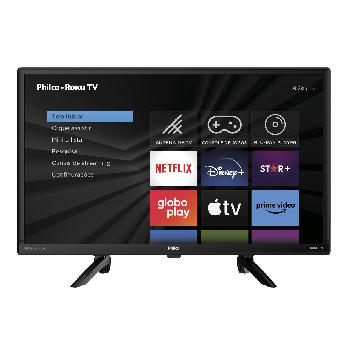 Smart TV 24” Philco PTV24G5YR2CP Roku TV Dolby Audio - Loja Oficial ...