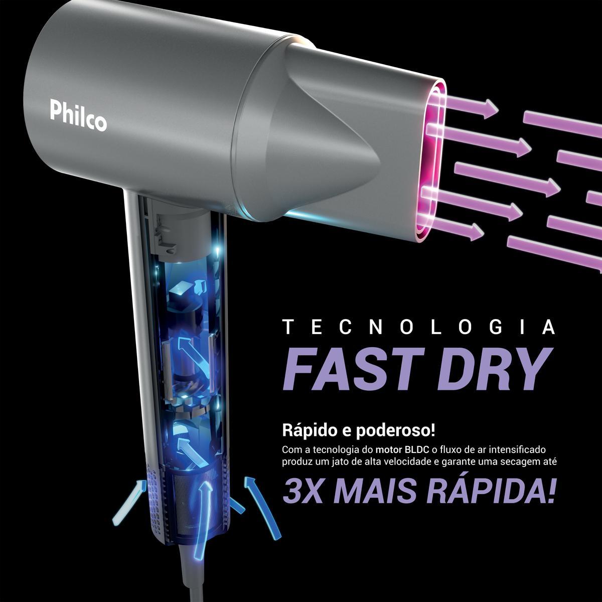 Secador de Cabelos Philco 1600W 4 temperaturas PSC3600 - Loja Oficial ...