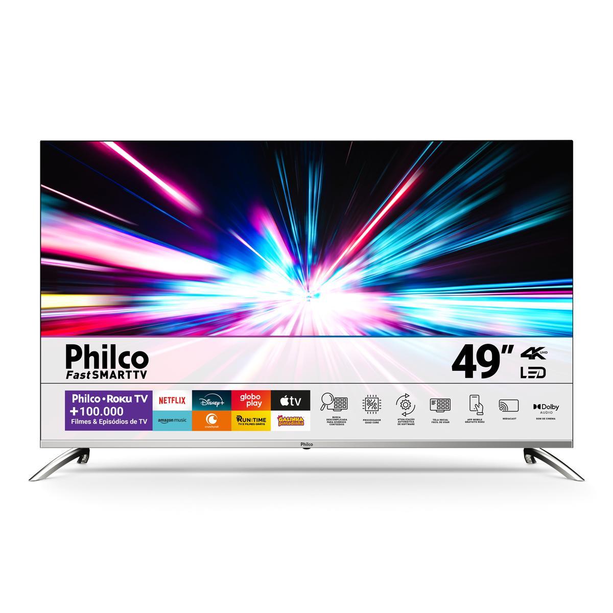Smart TV 49” Philco LED Roku TV Dolby Áudio PTV49G7PR2CSB - Loja Oficial Philco ...
